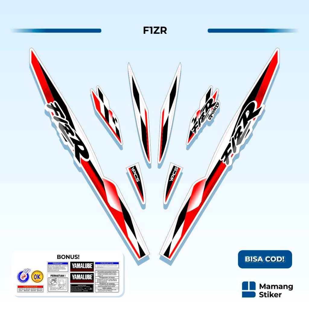 Jual Striping Yamaha F1ZR Variasi (10) FIZ R FIZR Original 1997 1998 ...