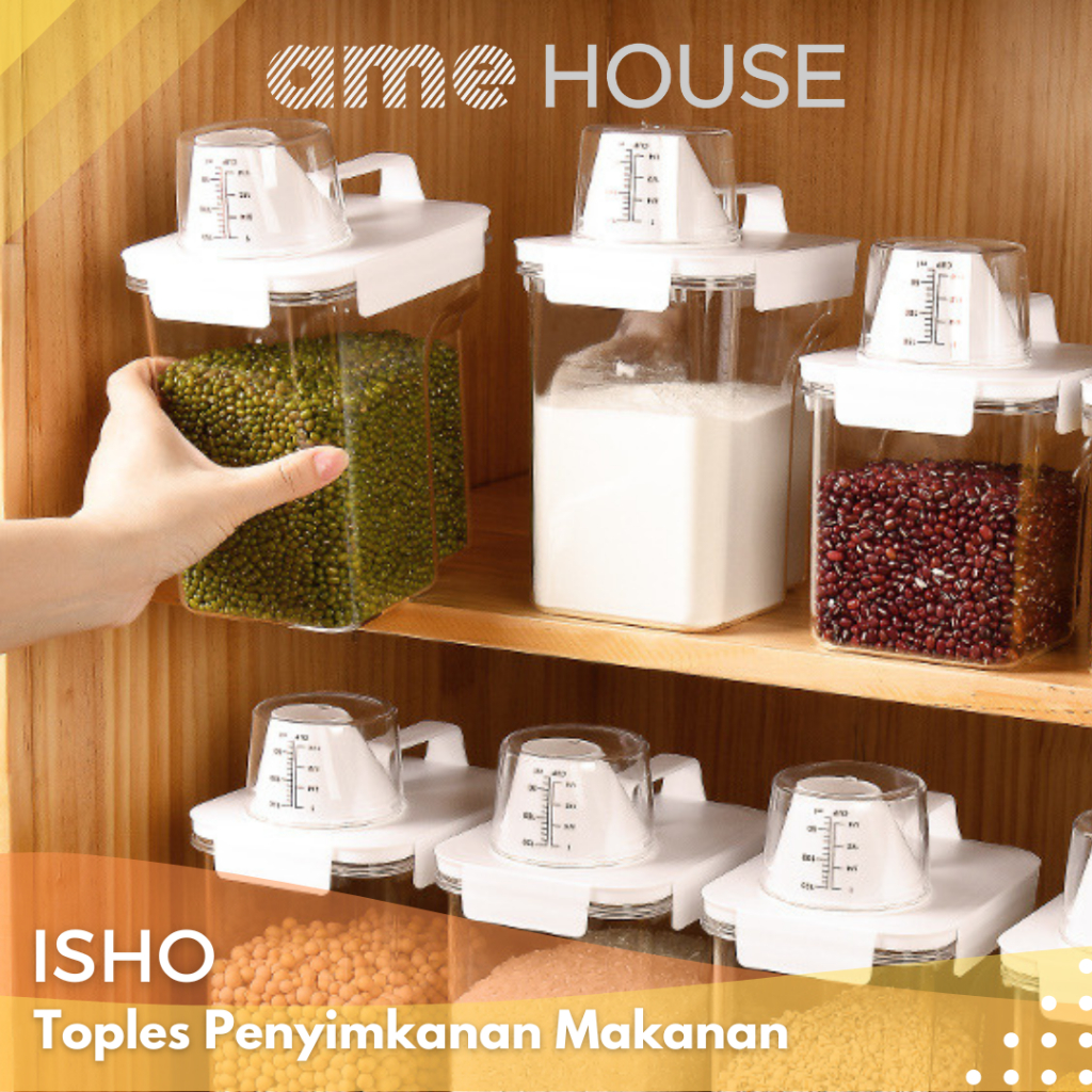 Jual |AME|ISHO Kontainer Ukur Serbaguna Kedap Udara Food Container ...