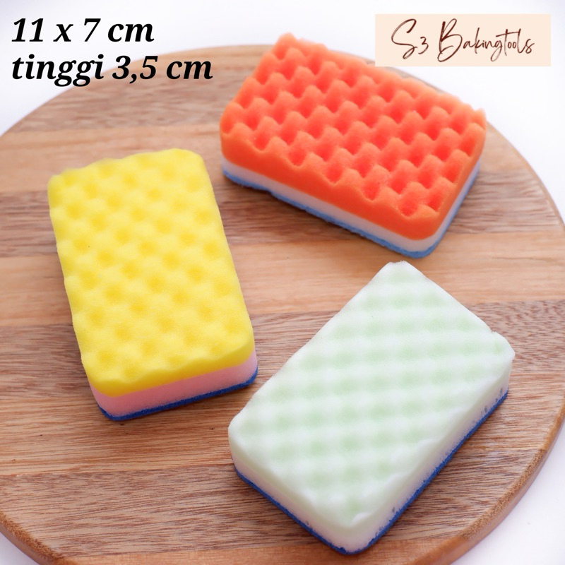 Jual Busa cuci piring isi 3 pcs warna acak | Shopee Indonesia