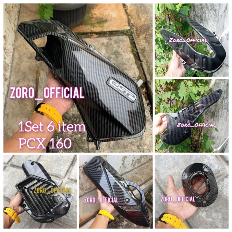 Jual Paket Cover Carbon PCX 160 Tutup Filter / Tutup Radiator / Tutup ...