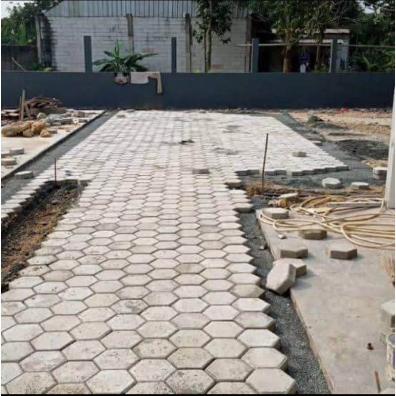 Jual paving block heksagonal/conblock press hidrolik/free ongkir dan ...