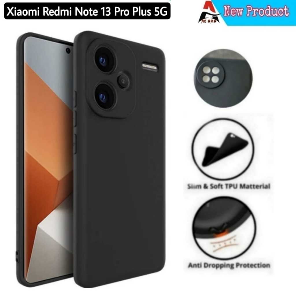 Jual Casing Xiaomi Redmi Note 13 Pro Plus 5G Softcase Black Matte Ultra ...