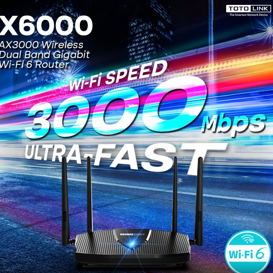 Jual Router Totolink X6000R - Ax3000 Dual Band Gigabit WiFi 6 Router X6000R | Shopee Indonesia