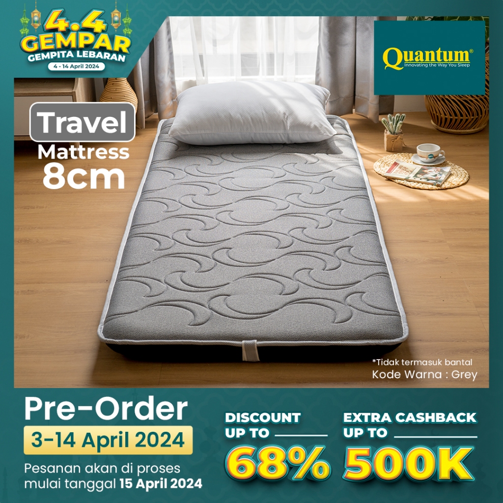 Jual Quantum New Travel Mattress 90x190 - Kasur Gulung | Shopee Indonesia