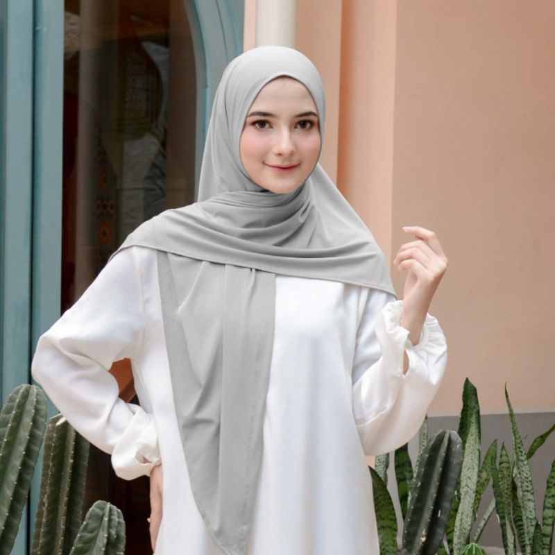 Jual Hijab Segitiga Instan Jersey / Hijab Jersey Premium / Kerudung ...