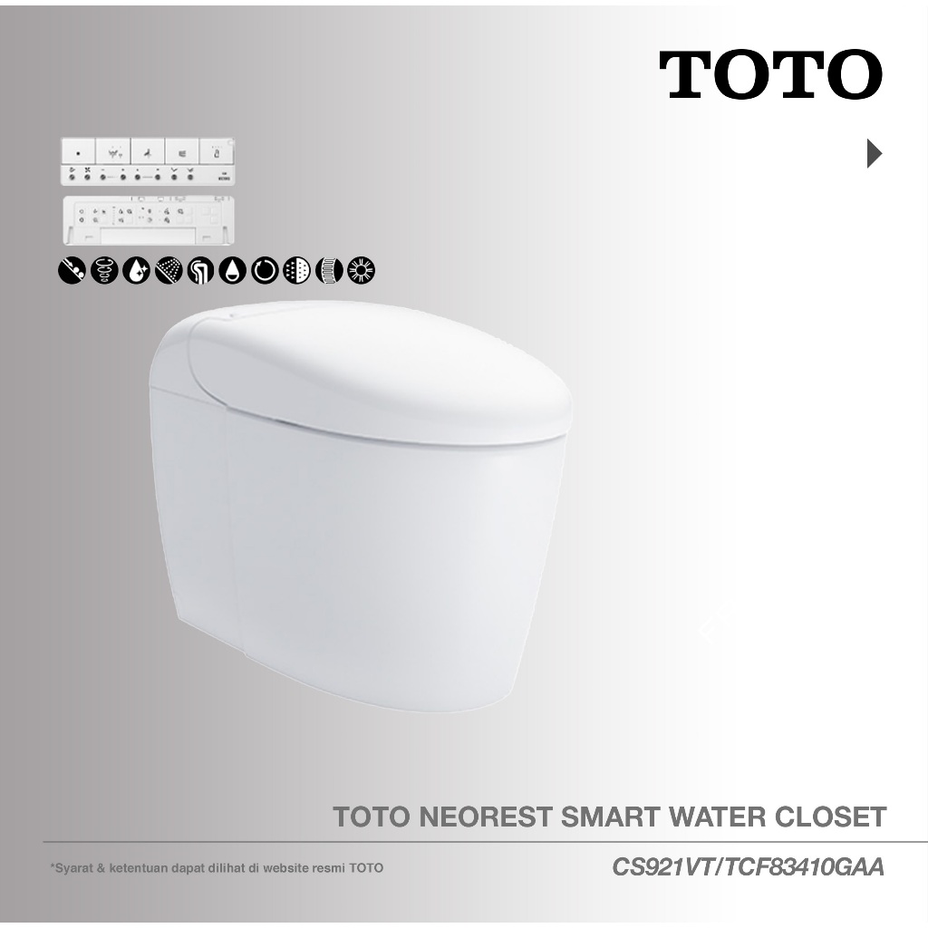 Jual TOTO Neorest RS Smart Water Closet | Smart Closet - Closet duduk ...