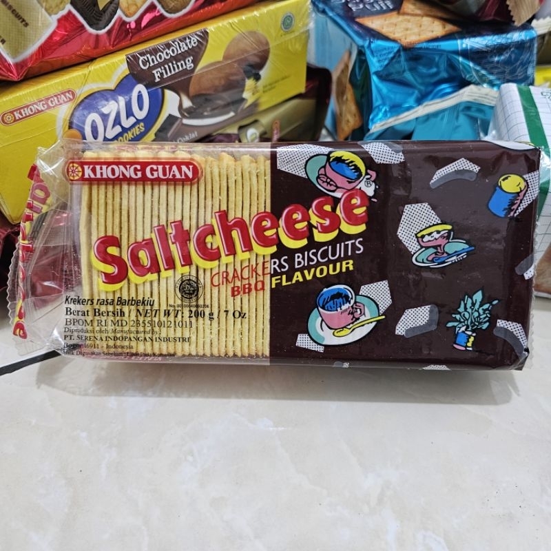 Jual KHONG GUAN SALTCHEESE BBQ 200GR| saltcheese crackers bbq | Shopee ...