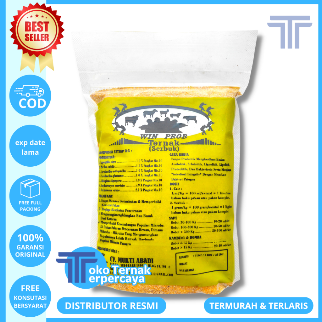 Jual PROBIOTIK WIN PROB KERING SERBUK 1 KG - Probiotik Ternak ...