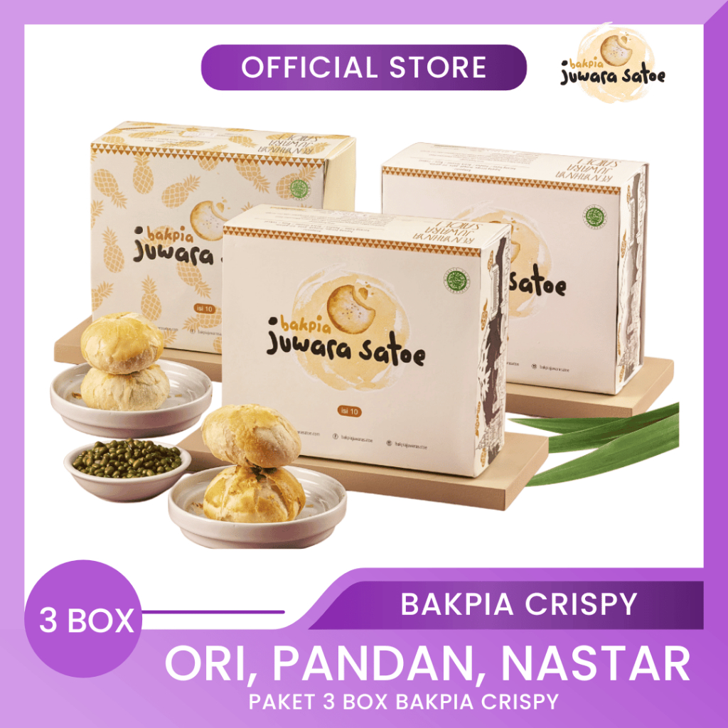Jual BAKPIA JUWARA SATOE [ 3 Box ] Paket Bakpia Crispy (Original ...
