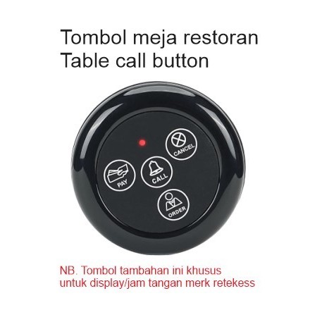 Jual Tombol tambahan tombol meja restoran waiter waitress table call ...