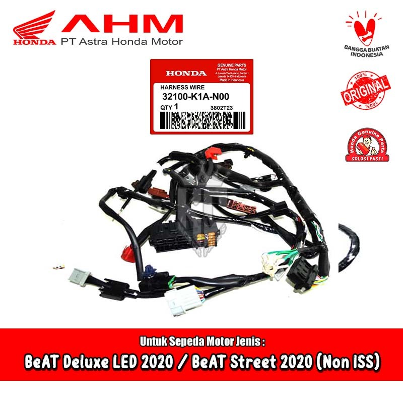 Jual Wayar Kabel Body Komplit Honda BeAT Deluxe Street LED 2020 Non ISS 100% Original AHM 32100 ...