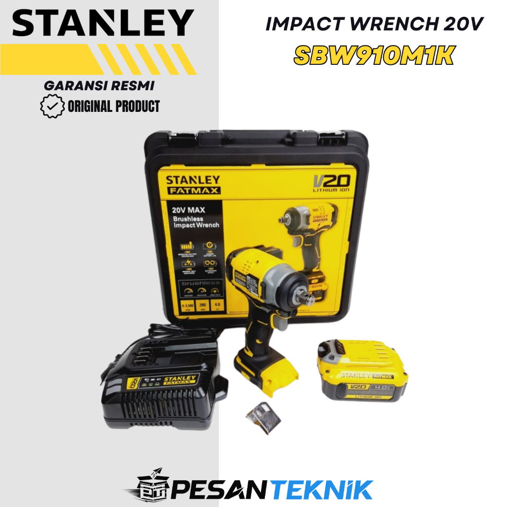 Jual Brushless Impact Wrench STANLEY SBW910M1K Mesin Pembuka Baut ...