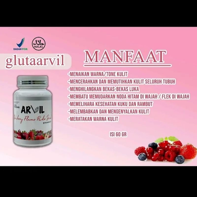 Jual Gluta Arvil Infus Whitening Drink Kolagen Bpom (Mengandung Gluta dari Kolagen yang tinggi ...