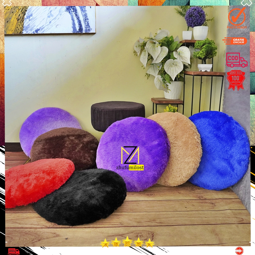 Jual Bantal Sofa Bulu Bulat Empuk Bantal Duduk Empuk Bantal Kursi ...