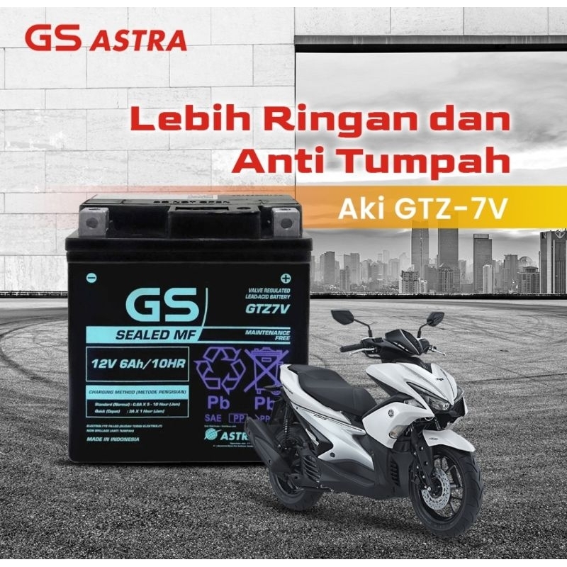 Jual AKI MOTOR GTZ-7V MOTOR AEROX/NMAX LAMA AKI GS ASTRA ORIGINAL ...