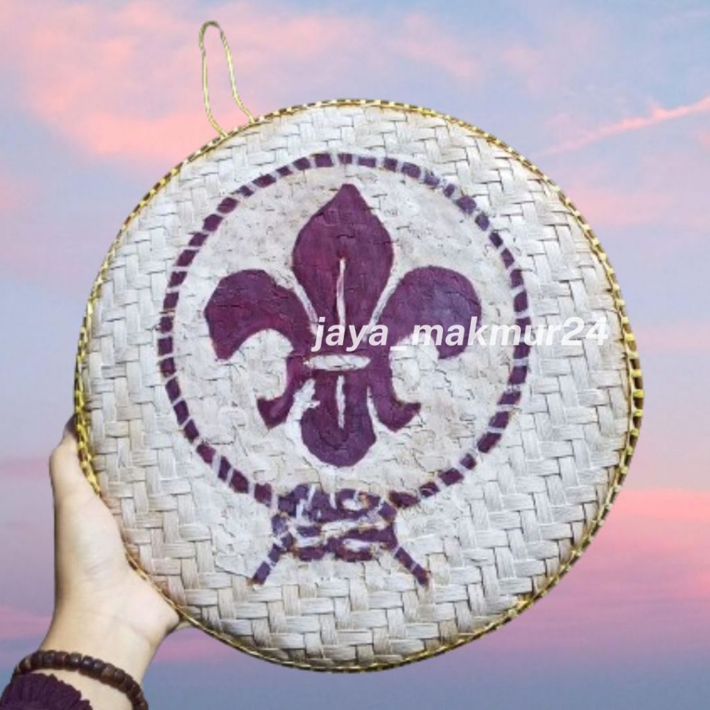 Jual Tampah lukis hias motif logo pramuka / tampah dekorasi prakarya ...