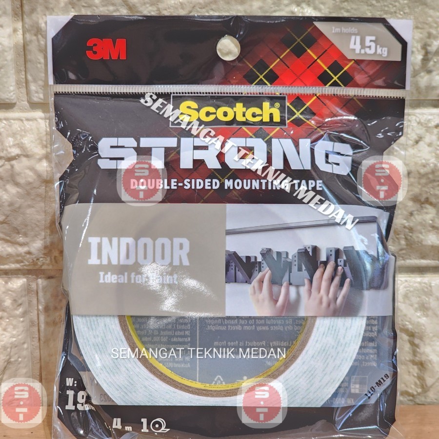 Jual LEM DOUBLE TAPE INDOOR MOUNTING TAPE 19mm 4 METER 3M SCOTCH 110-M19 | Shopee Indonesia