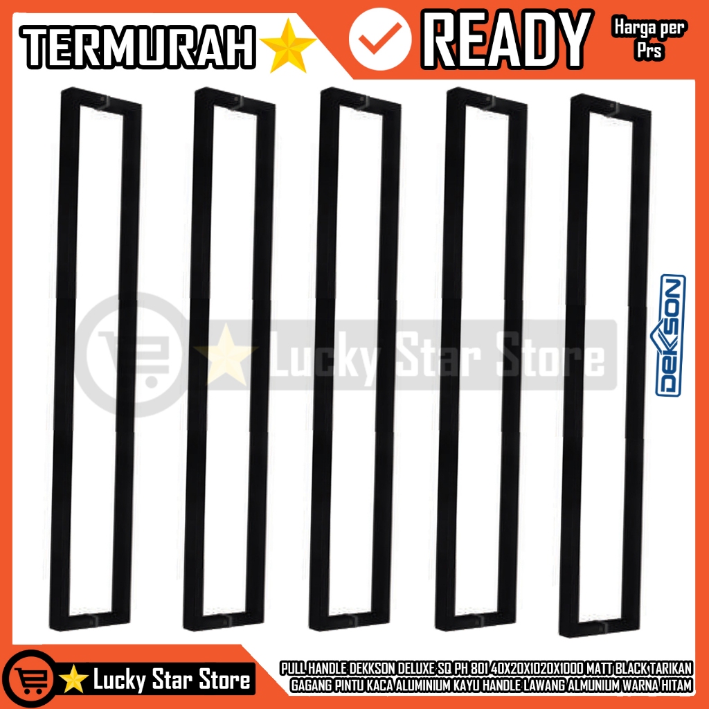 Jual Dekkson Deluxe Pull Handle Sq Ph 801 40x20x1020x1000 Matt Black ...