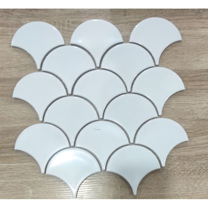 Jual Keramik Mozaik Concave Milk White | Shopee Indonesia
