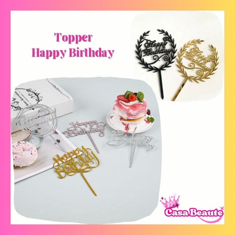 Jual TOPPER KUE ULANG TAHUN | TOPPER HAPPY BIRTHDAY | TOPPER CAKE ULANG ...