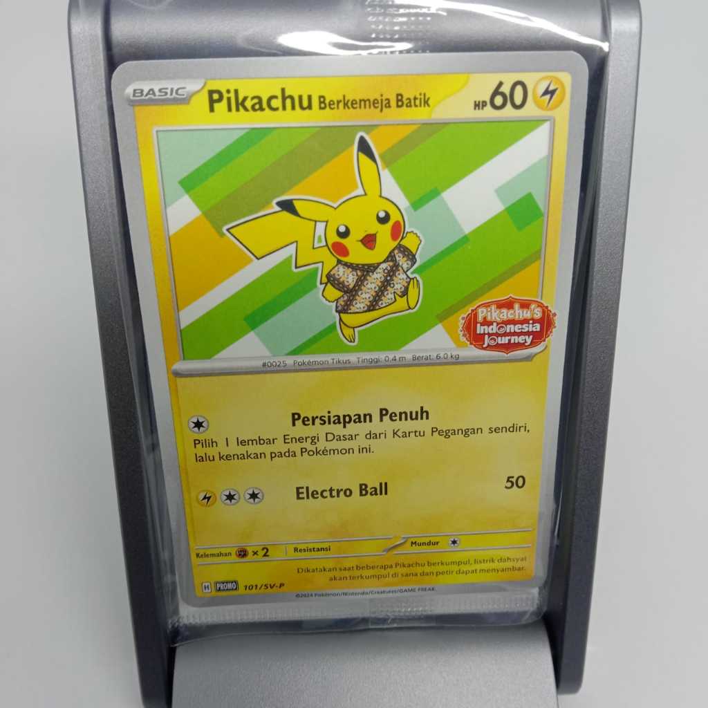 Jual KARTU POKEMON| Pikachu Berkemeja Batik HP 60 Electro Ball BASIC ...
