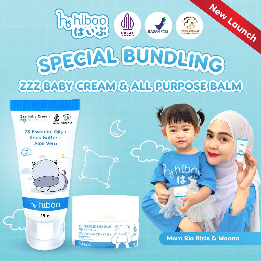 Jual hiboo Special Bundling All Purpose Baby Balm 5g & Zzz Deep Sleep Baby Cream 15g – Calming ...
