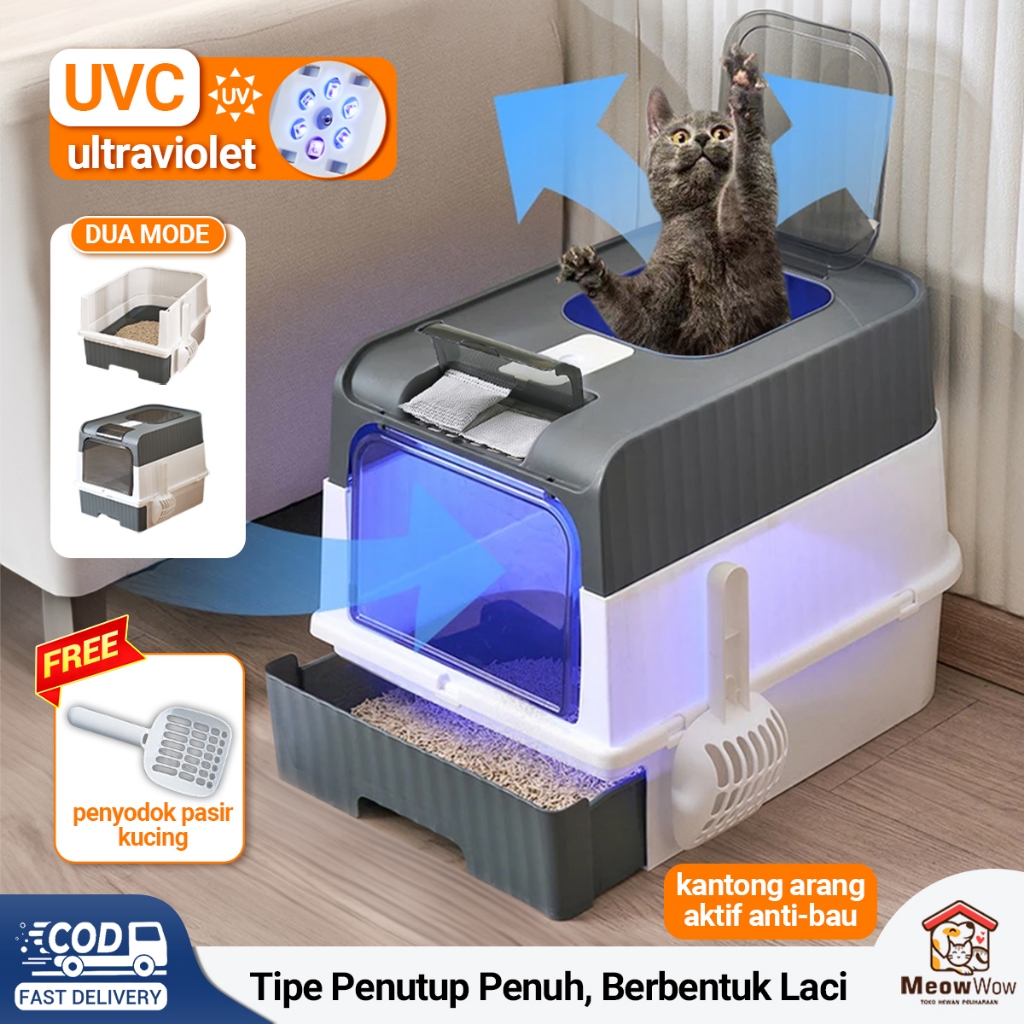 Jual ME Cat Litter Box Tempat Bak Pasir Kucing Tempat Pup Toilet Kucing ...
