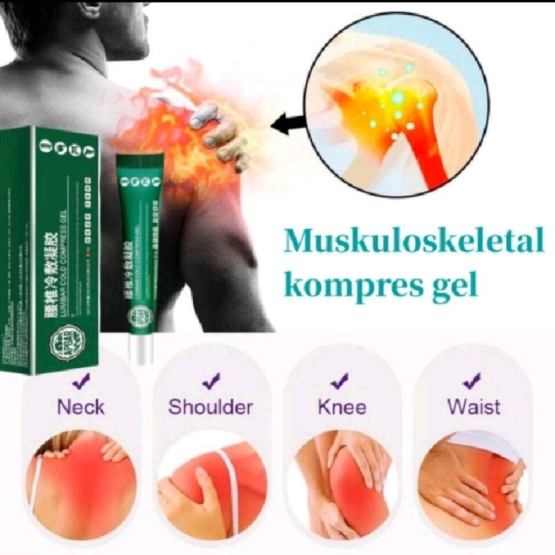 Jual Lumbar Cold Compress Gel Lumbar Cream Lutut Gel Lumbar Spine Joint ...