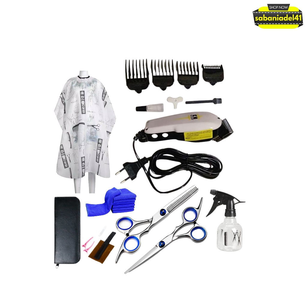 Jual Paket barbershop alat cukur rambut alat pangkas rambut lengkap 1 ...