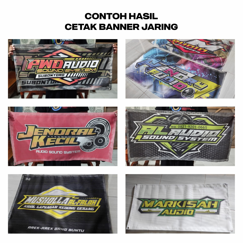 Jual Mesh Banner Jaring Lubang Sound Audio + Edit Desain | Shopee Indonesia