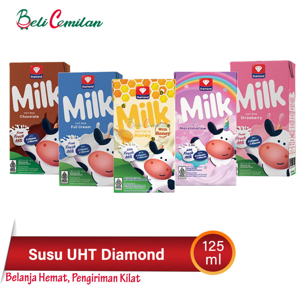 Jual Susu UHT Diamond Milk 125ml - Paket 1 Karton isi 40 pcs | Shopee Indonesia