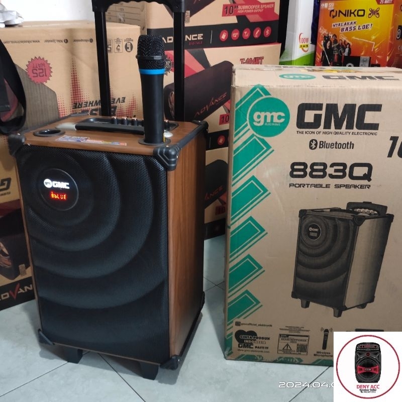 Jual PROMO BASS MIC ISTIMEWA, SPEAKER BLUETOOTH GMC 883Q PORTABEL FREE ...