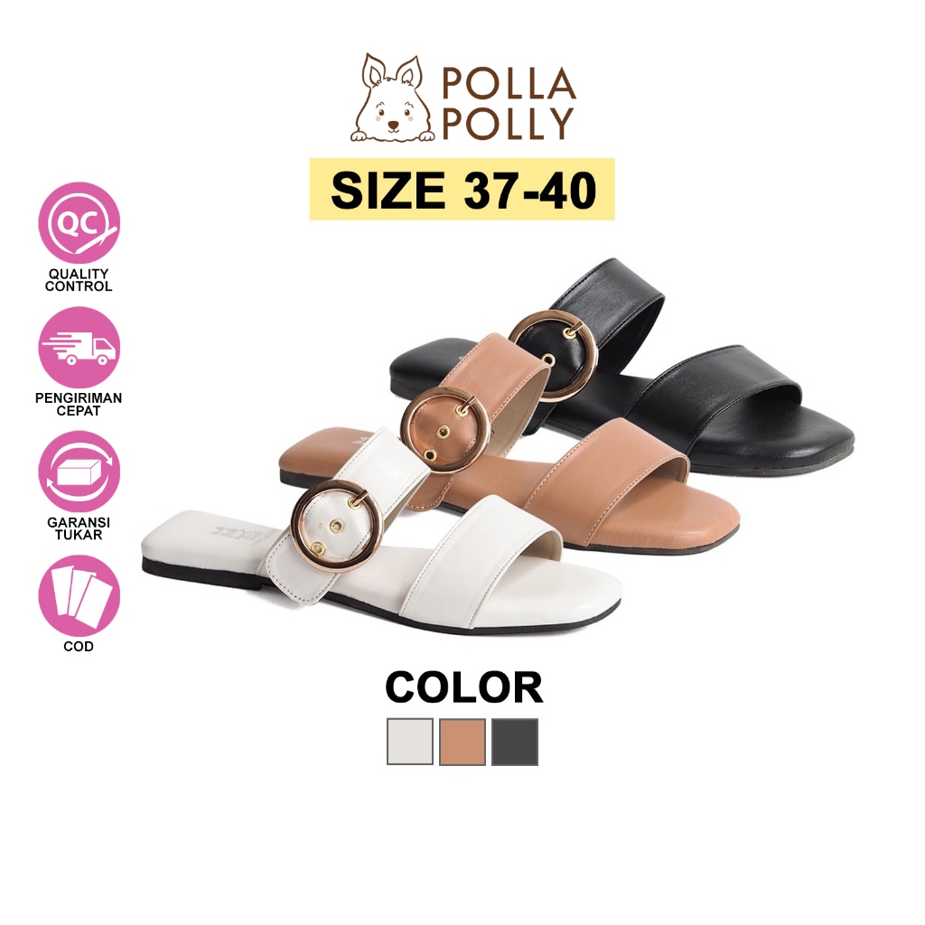 Jual Polla Polly X Duk Im - Sandal Selop Casual Wanita (37-40) Model ...