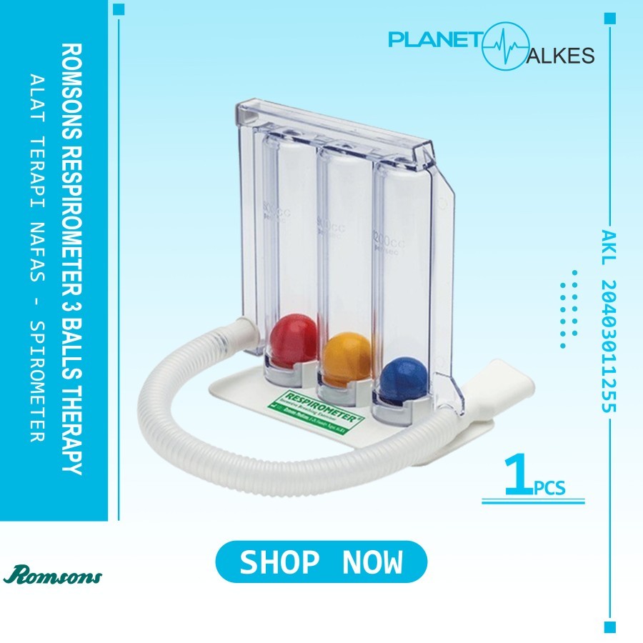 Jual ROMSONS Three Balls Spirometer - Alat Bantu Pernapasan Dalam ...