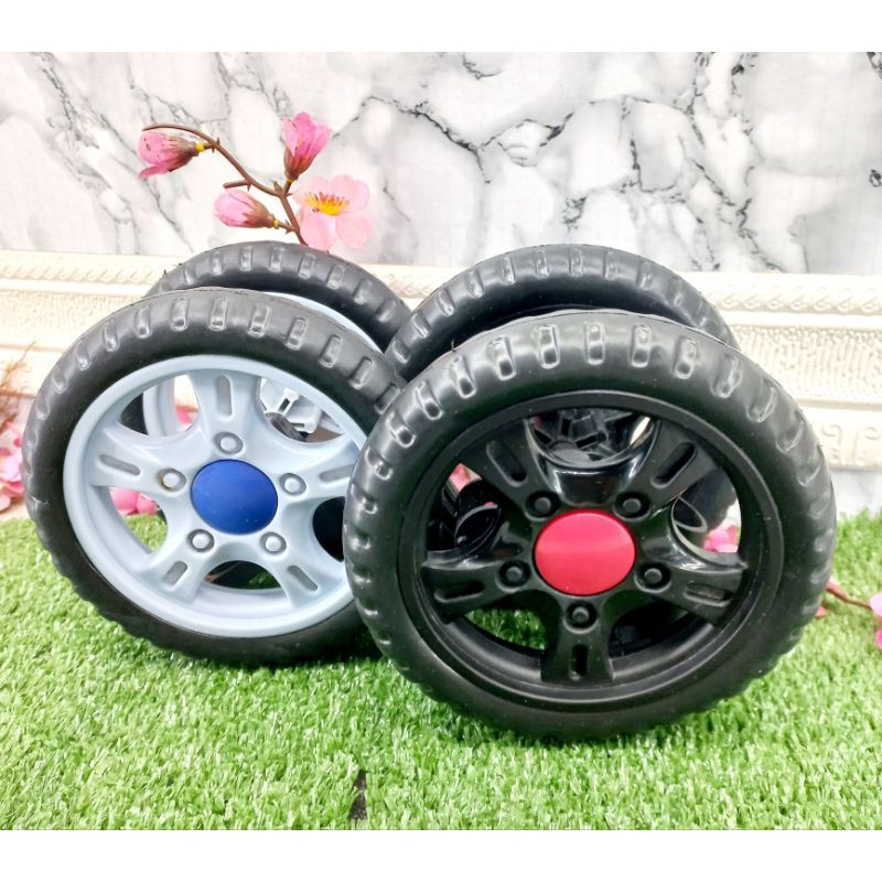 Jual Roda Stroller Double Depan Uk 14cm | Shopee Indonesia
