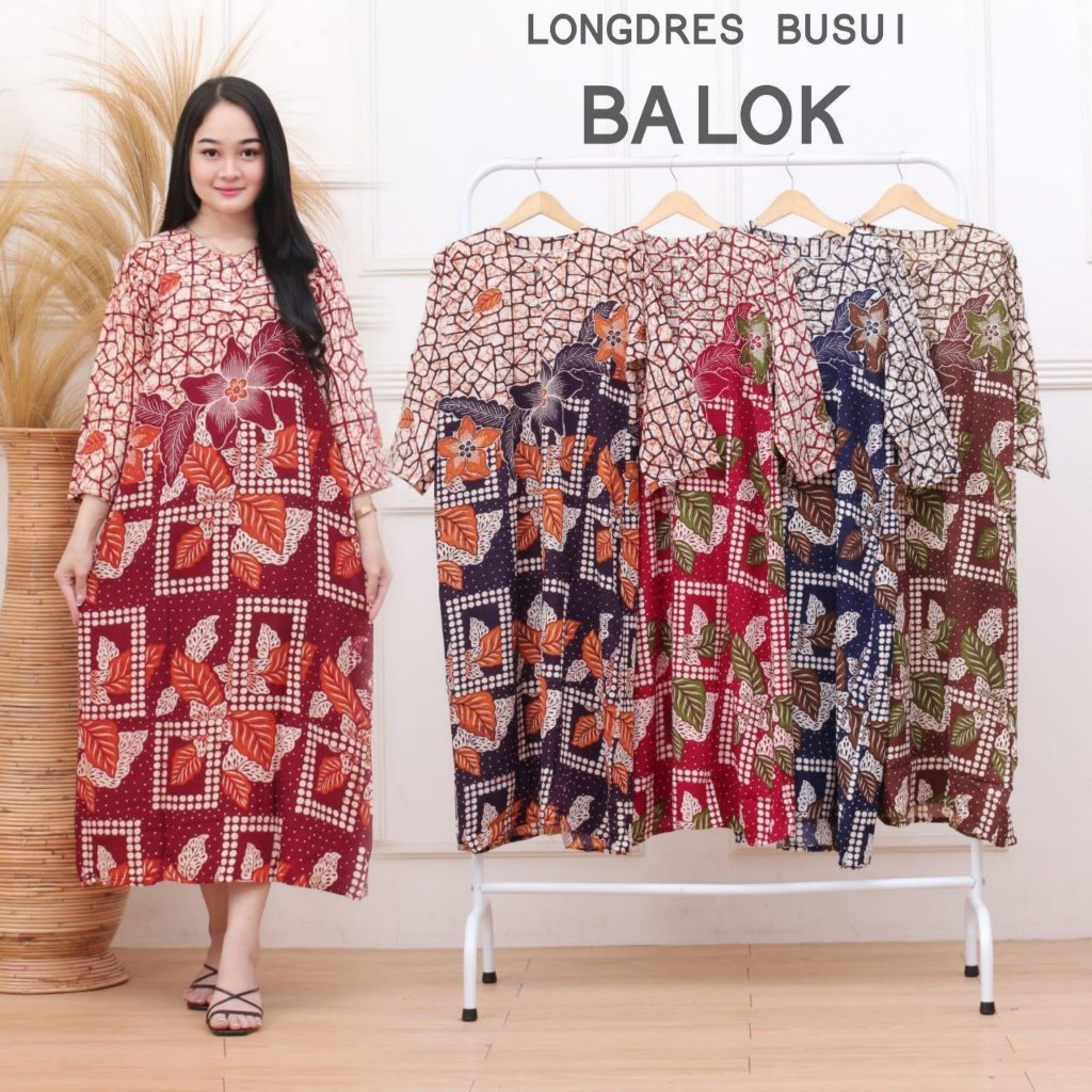 Jual Daster Batik Lengan Panjang Baju Daster Lengan Panjang Longdress ... Jual Daster Batik Lengan Panjang Baju Daster Lengan Panjang Longdress ...