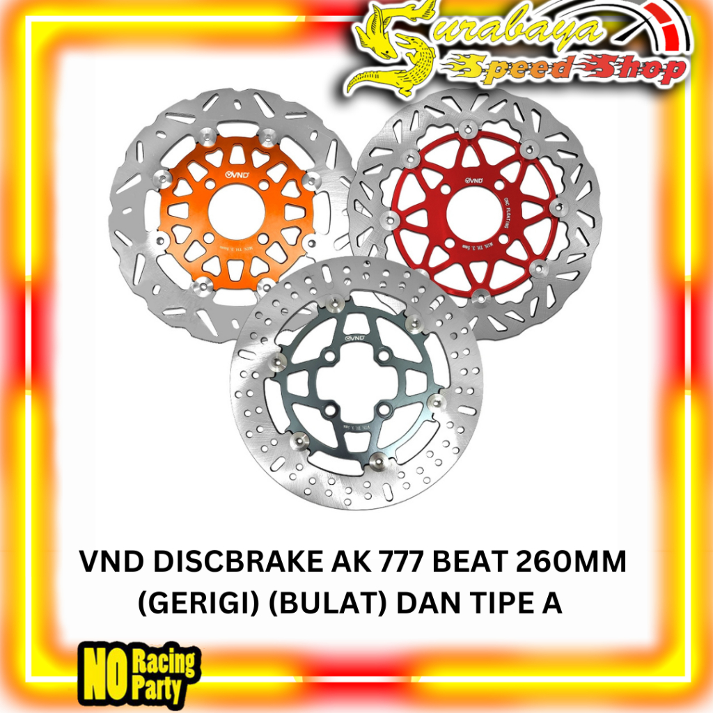 Jual VND Discbrake Disk Floating Piringan Cakram Depan Tipe AK 777 ...
