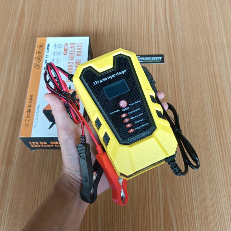 Jual Cas Aki Accu Portable Otomatis 6 Ampere 12 Volt Bisa Untuk Motor ...