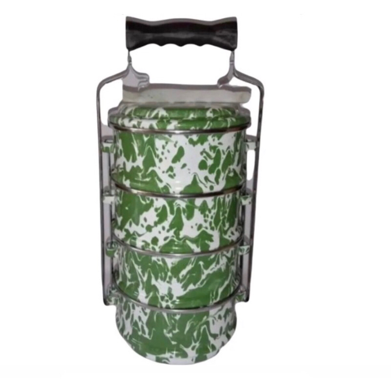 Jual RANTANG ENAMEL JADUL BLURIK LURIK BLIRIK LORENG LUNCH BOX SUSUN ...
