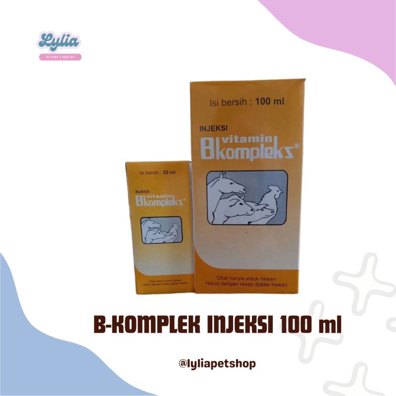 Jual VITAMIN B KOMPLEKS INJEKSI 20 ML DAN 100 ML meningkatkan ...