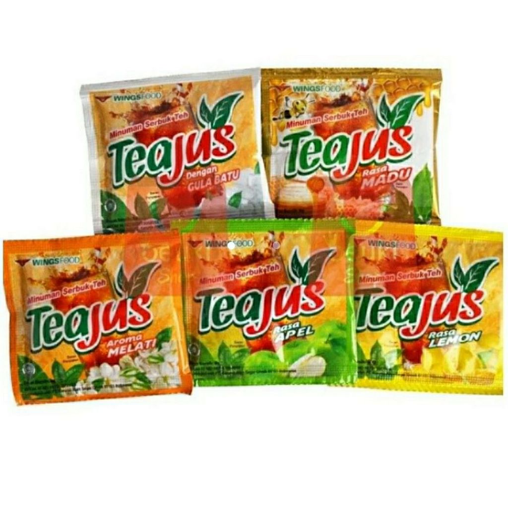 Jual TEA JUS 8 GRAM TEAJUS APEL GULA BATU LEMON MADU MELATI SACHET ...