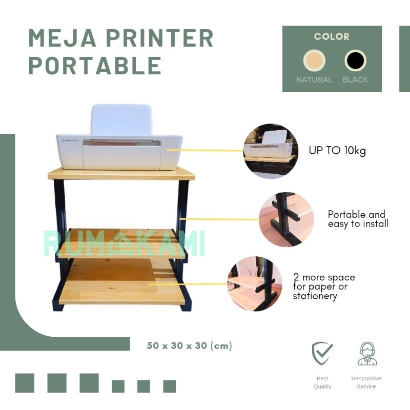 Jual Meja printer - meja komputer - meja kerja - rak buku | Shopee ...