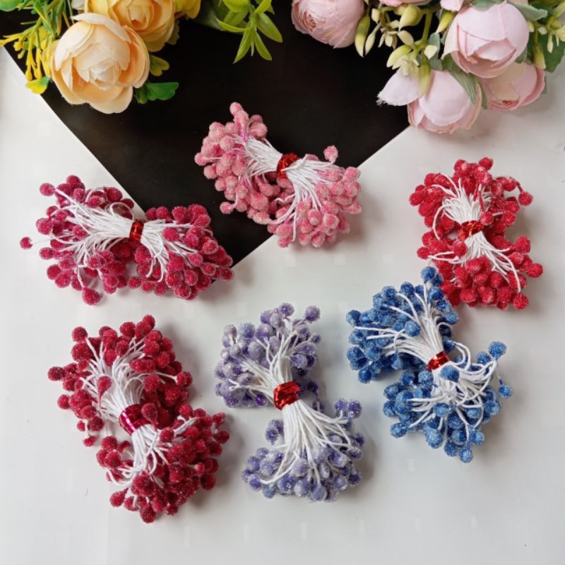 Jual Putik Bunga Unik Motif Kaca Putik Bunga Stoking Putik Kaca ...