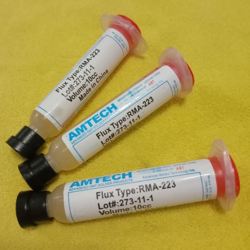Jual Flux Solder Amtech suntik RMA-223 10CC PCB hp tab laptop pad ...
