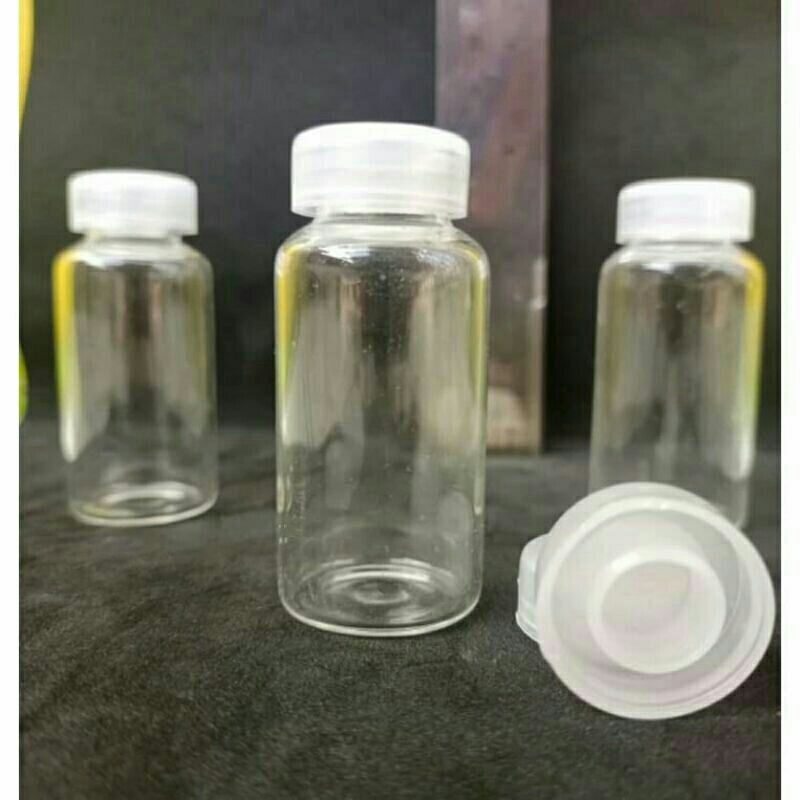 Jual ⭐⭐⭐⭐⭐ BOTOL VIAL 20ML || BOTOL KACA + TUTUP PLASTIK DONAT ...