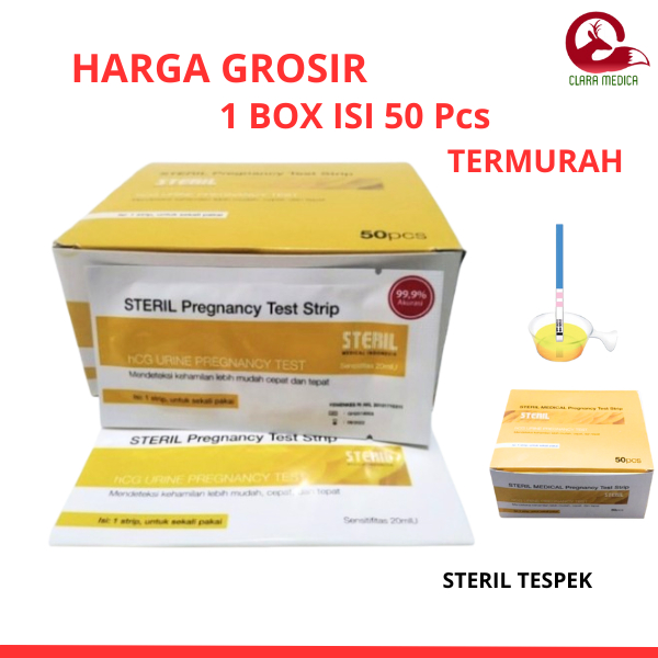 Jual Tespek Kehamilan Test pack Steril Hamil 1 Box isi 50 Pcs | Shopee ...