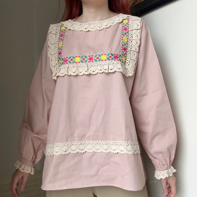 Jual Mai Top atasan wanita blouse kemeja wanita korean style katun lace bordir by Biel the label ...