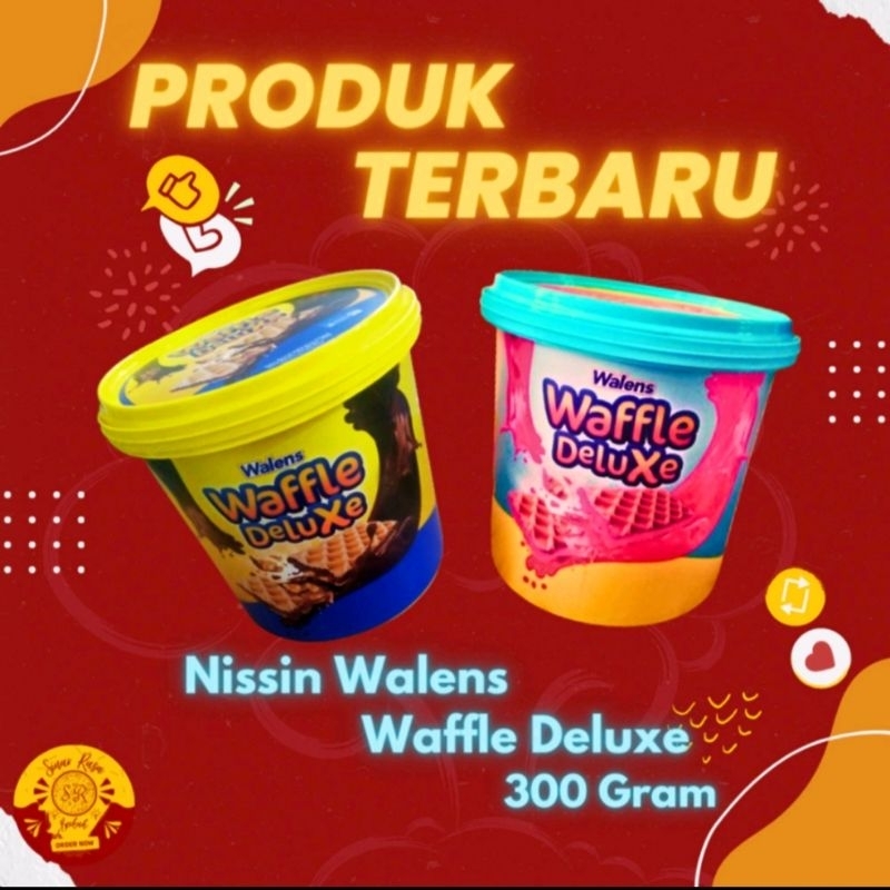 Jual NISSIN WAFFLE DELUXE CHOCOLATE & STRAWBERRY 300 gr | Shopee Indonesia