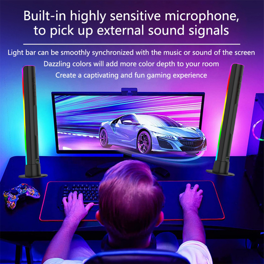 Jual Lampu RGB LED Bar Strip Light Gaming Full Color Baterai Cas AH087 ...