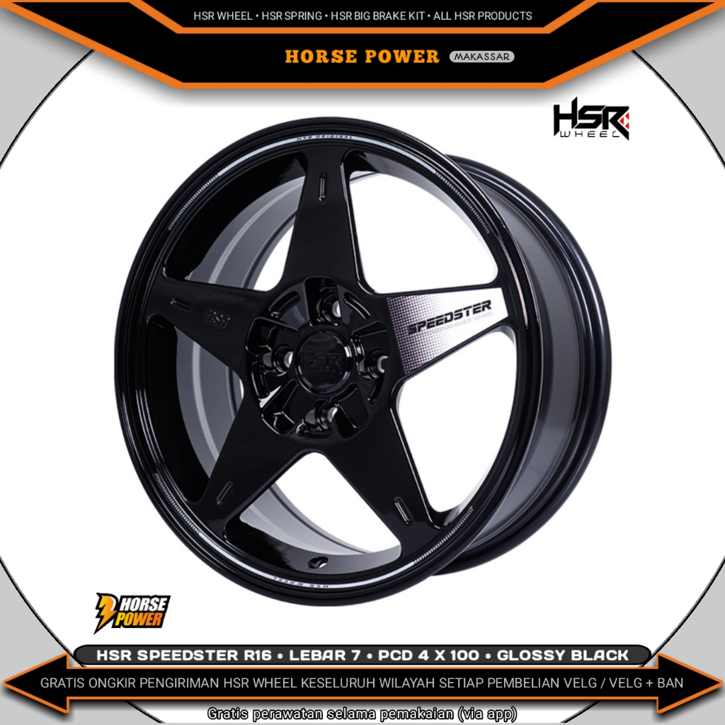 Jual Velg R16 • Mobil 4 Baut Roda • Single Pcd 4 x 100 • Hsr Speedster ...